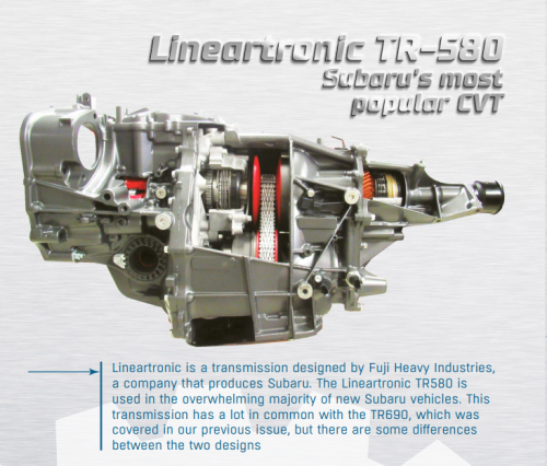Lineartronic TR-580: Subaru’s most popular CVT - The AKPPro Magazine